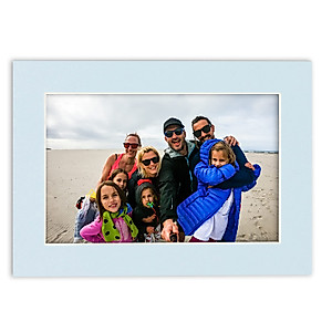 8.5x11 Mat for 11x17 Frame - Precut Mat Board Acid-Free Baby Blue 8.5x11 Photo Matte For a 11x17 Picture Frame, Premium Matboard for Family Photos, Show Kits, Art, Picture Framing, Pack of 1 Mat