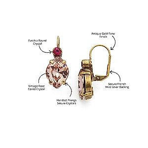 Sorrelli Navette Drop Earrings, Antique Gold-Tone Finish, Radiant Sunrise