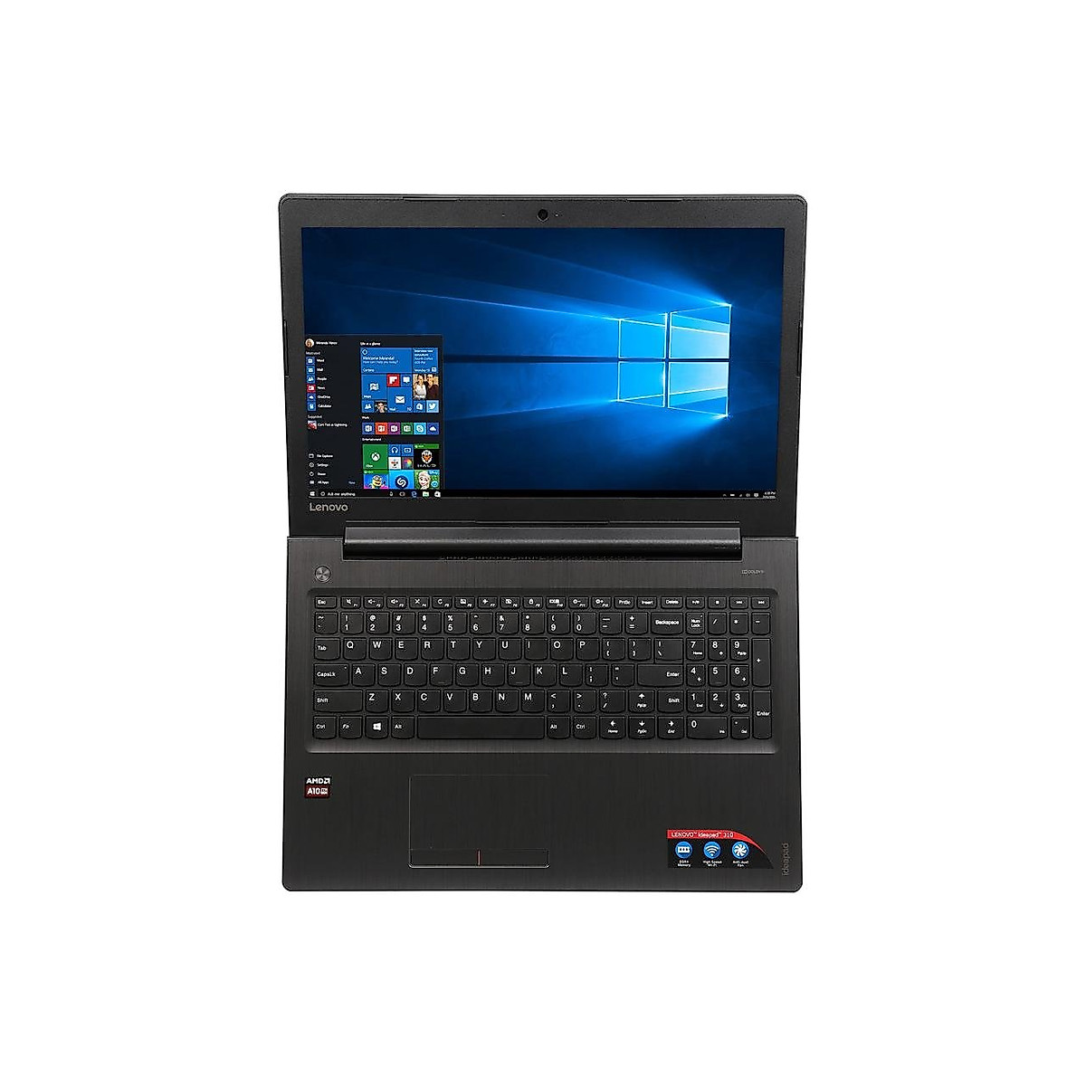 Lenovo Ideapad 310 - 15.6" HD Display Laptop with 3x Faster WiFi (AMD A10-Series A10-9600P Processor, 8 GB RAM, 1TB HDD, Windows 10) Black