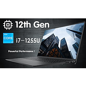 Dell Inspiron 15.6 Inch FHD Business Laptop, 12th Gen i7-1255U, 32GB RAM, 1TB SSD, Windows 11 Pro, Backlit Keyboard, HDMI, USB - C, Black