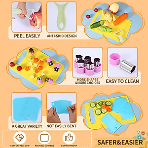 Arme 20 Pieces Wooden Kids Knife Set， Kids Safe Knifes For Cooking，Kids Kitchen Knives For Parent-Child Games&Exercise Hands-On Ability&Gifts