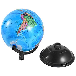 KISEER 8 Inch World Globe with Stand Rotating Earth Spinning Globe for Kids Geography Classroom Education or Decorations (Blue)
