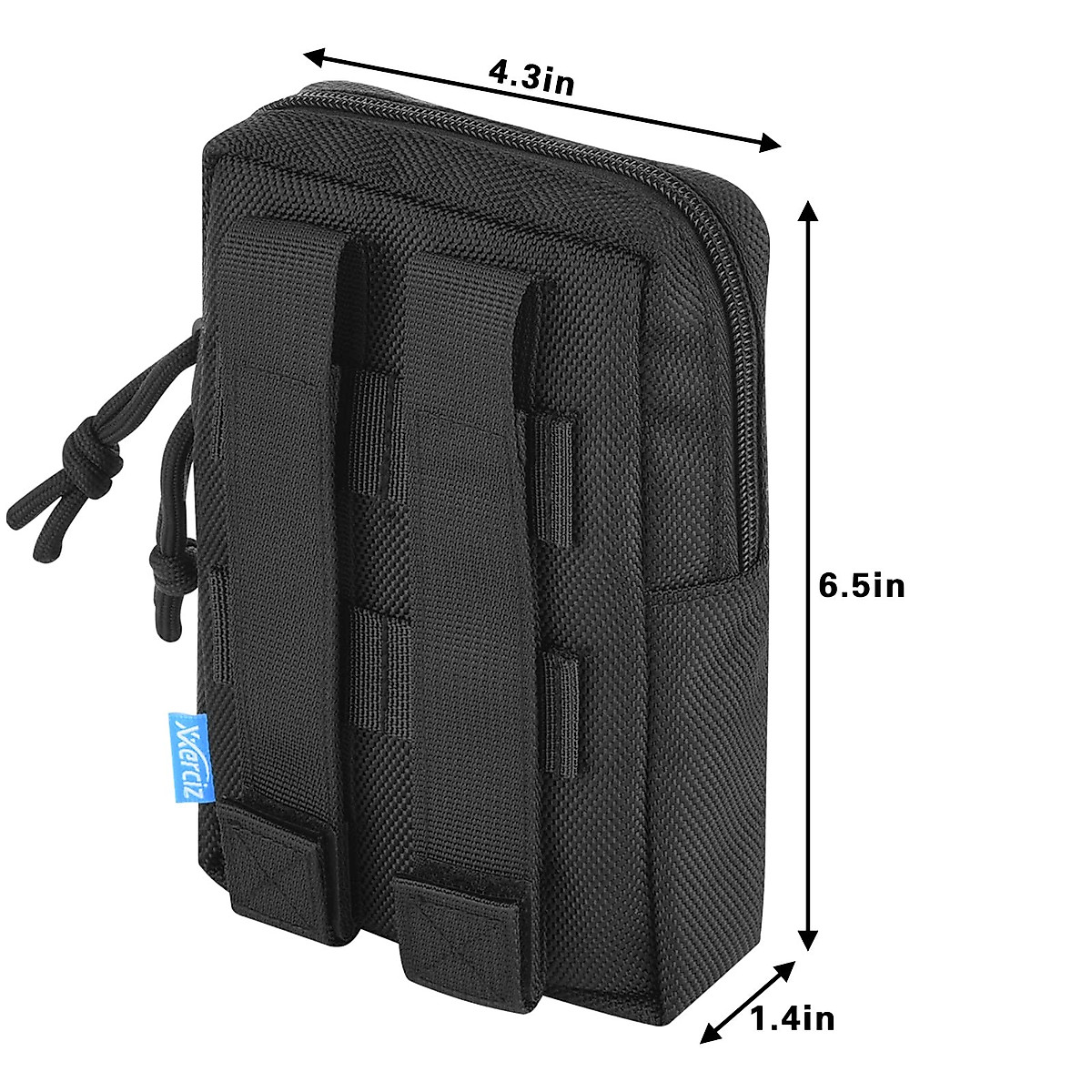 Xxerciz Admin Molle Pouch, Tactical Pouch EDC EMT Utility Bag Waterproof Multi-Purpose Large Capacity Pouch Tool Bag, 1680D Nylon Medical Organizer Bag for Outdoor Activities (Black - Small Size)