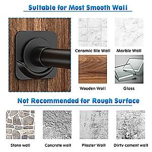 Vidafelic Shower Curtain Rod Holders,2Pack Adhesive Shower Curtain Rod Mount Holder for Wall,Bathroom Curtain Tension Rod Retainer,Stick On,No Drilling,Easy to Install (Rod Not Included)