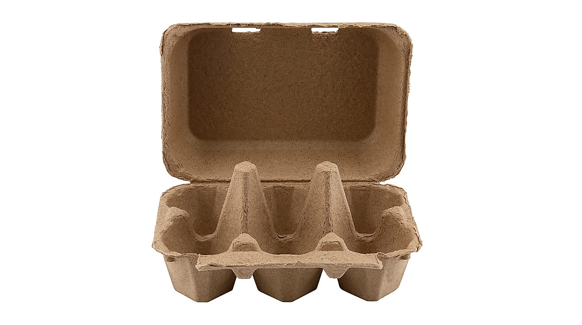 SOUJAP 50-Pack Half Dozen Paper Pulp Egg Cartons - Bulk