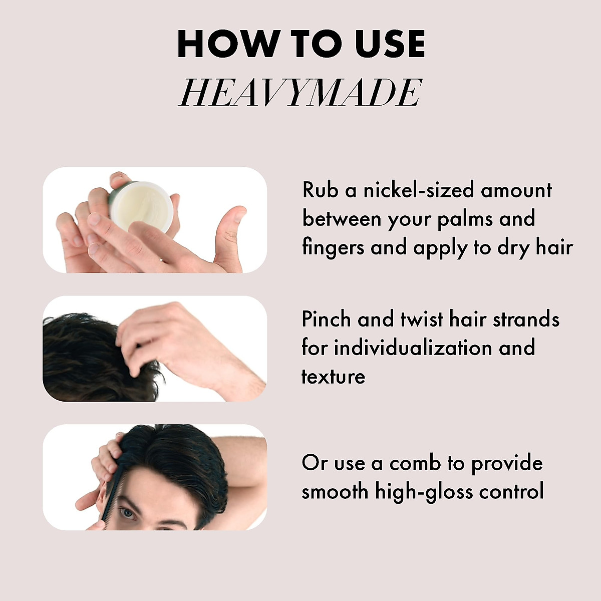 Hanz de Fuko Heavymade – Premium Men’s Hair Styling Pomade – Extreme Hold, High Shine – 2 oz.