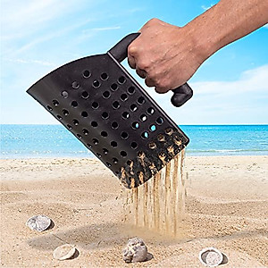 Island Genius Sand Scoop and Shovel Digging Tools for Metal Detecting, Beach Shelling, Sand Sifter