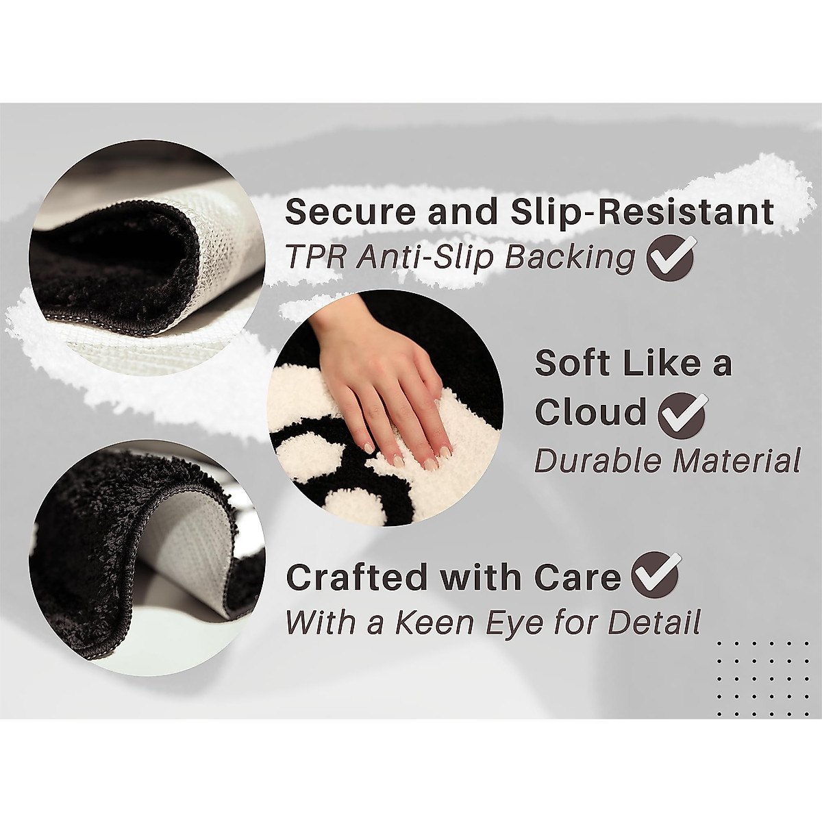 Slothy Fafi 8 Ball Rug - 24 Inch White & Black Hypebeast Rug - Cool Rugs and Aesthetic Rugs for Bedroom & Living Room - Y2K Rug for Y2K Room Decor