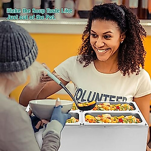 Restlrious 26 QT Commercial Food Warmer Buffet Bain, 4-Pan Stainless Steel & Electric 6.5 QT/Pan Steam Table, Temp Control Soup Warmer with Lid and Tap for Parties, Catering, Restaurants, 110V/1000W