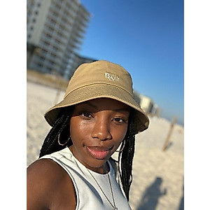 Beautifully Warm Satin-Lined Cotton Bucket Hat: Stylish Sun Protection Satin Lined Bucket Hat for Women Outdoor Adventures - Beach Fishing Cap in Brown