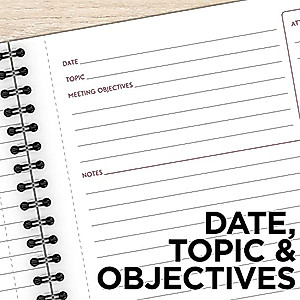 Cambridge Limited Notebook, 9-1/2” x 6-5/8”, 80 Sheet Business / Meeting Notebook, Black (06982)