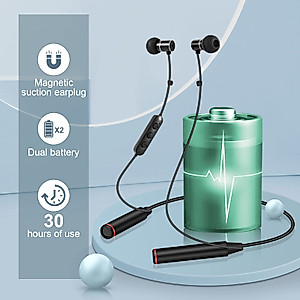 DDINTTAO Bluetooth Headphones Neckband, Bluetooth 5.0 Wireless Soft in-Ear Earbuds, 30 Hours Music time Wireless Headset with Magnetic, Suitable for Sport, Fitness