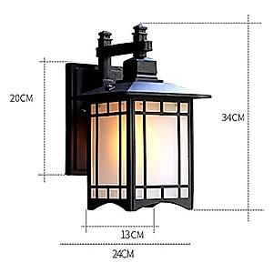 TAMSOI LED Outdoor Wall Light Fixtures Outdoor Wall Lanterns Waterproof Small Wall Sconce Black Metal Porch Lights Outside Lighting Wall Mount E27 for Garage Driveway Patio