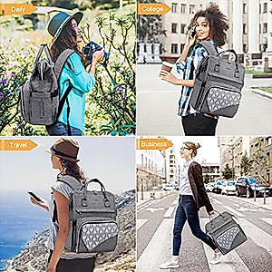 LOVEVOOK Laptop Backpack for Women,17 Inch Work Travel Bag Computer Bags Teacher Doctor Nurse Bags College Backpack Purse (Upgraded)