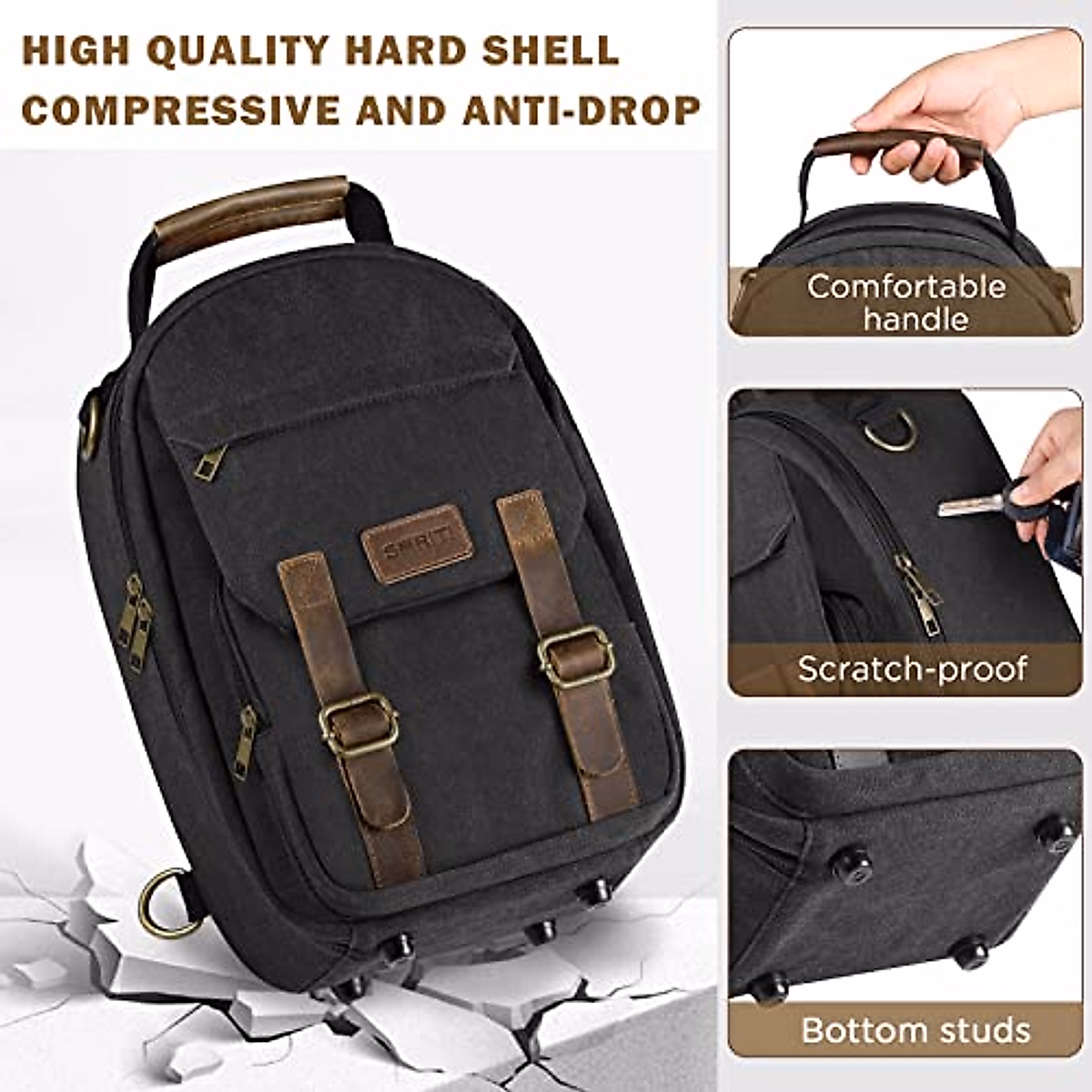 SMRITI Hard Carrying Case Compatible with VR Elite Strap Battery Version Virtual Reality Headsets and Touch Controllers Accessories, Large Portable Protection Backpack for Travel and Home Storage