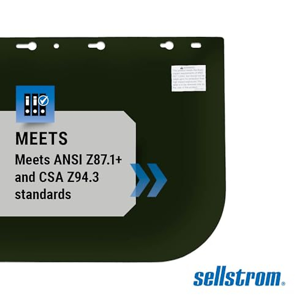 Sellstrom Replacement Polycarbonate Window - for 390 Series Face Shields - ANSI Z87.1