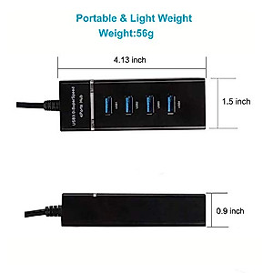 PS4/PS5 USB Hub, ApexOne 4-Port USB 3.0 Hub High Speed 5Gbps USB Splitter Adapter for PS4/PS5, Xbox One/360, Mouse, Keyboard, Laptop, Notebook PC, Moblie HDD, MacBook, Mac Pro/Mini, iMac, Surface Pro