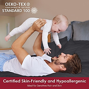 LONAVA Twin Size Sheet Set - 4 Piece Hotel Luxury Wrinkle-Free Microfiber Sheet, Oeko-TEX Certified, Breathable & Elastic, 16" Deep Pockets, Deep Gray