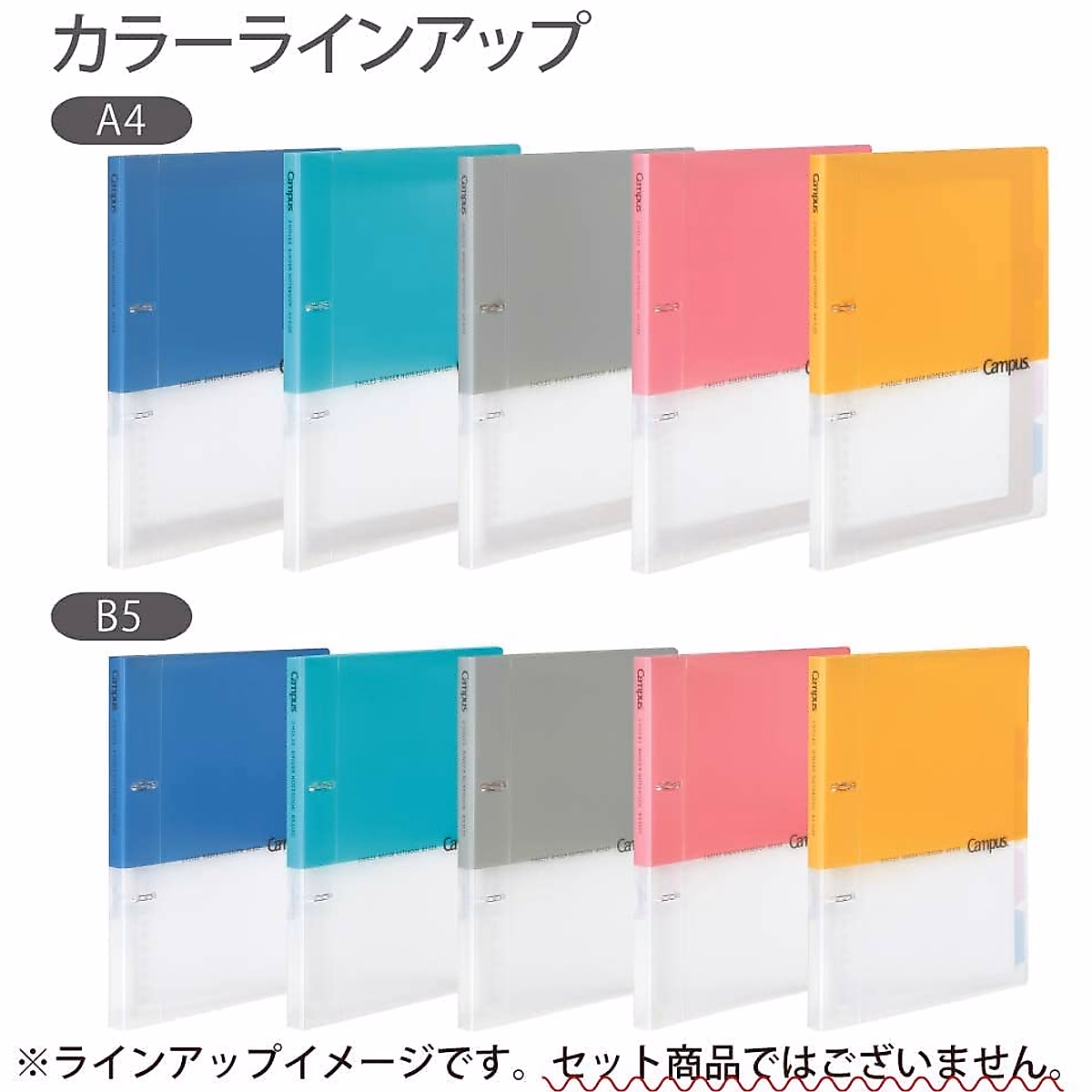 Kokuyo Campus 2-Ring Loose Leaf Binder, A4, 2 Holes, Up to 100 Sheets, Gray, Japan Import (RU-PP158M)