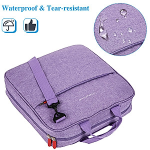 GXaryFulin Zipper Binder with Shoulder Strap & Handle, 3 O-Ring Binder for Office & School Supplies (2 inch, Blue)