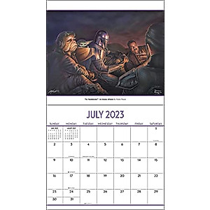 THE MANDALORIAN by Thomas Kinkade Studios 2023 Deluxe Wall Calendar with Print