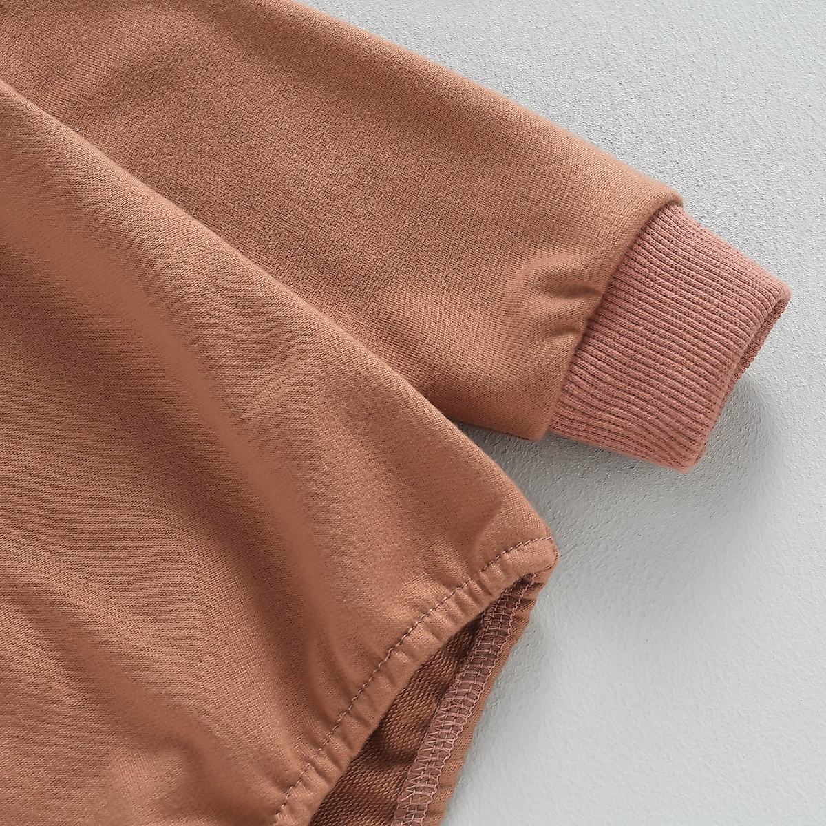 Amiblvowa Gender Neutral Baby Sweatshirt Romper Long Sleeve Crewneck Bubble Bodysuit Sweater Jumper Newborn Girl Boy Clothes (Coffee Cool Babies Club, 12-18 Months)