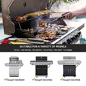 Nexgrill Replacement Parts for 4 Burner 720-0830H 720-0830D 720-0670A 720-0783C 720-0783E 720-0958A, 17" Cast Iron Grill Grates for 5 Burner 720-0888N Charbroil 463241113 463446015, Kenmore Gas Grills