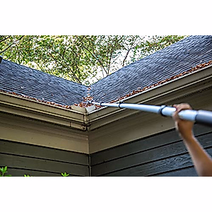 DocaPole 4 inch Roof Rake & Shrub Rake // Extension Pole Roof Rake Attachment // for Roof Raking and Detailed Shrub Raking Under Bushes and in Flower Beds // Flower Bed Rake // Small Rake Attachment