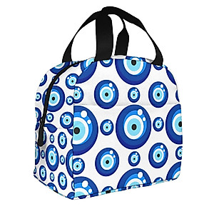 ZFYIPOK Evil Eye Turkish Eye Bead Lunch Bag, Stylish and Functional Lunch Box Perfect Size for Women, Teen Girls, and Boys