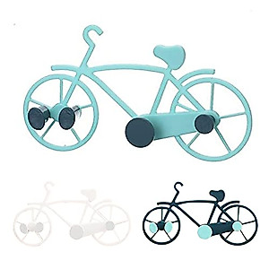 JruiZhp Coat Rack Coat Hooks,Household Free Punching Wall Hanging Coat Rack Creative 3Pcs Bicycle Three- Dimensional Decorative Hook Bedroom Living Room