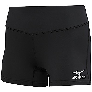 Mizuno Mens Women's Victory 3.5" Inseam Volleyball Shorts, Black, Medium US