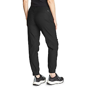 Eddie Bauer Women's Rainier Fleece-Lined Jogger Pants, Black, 14, Hiking Pants