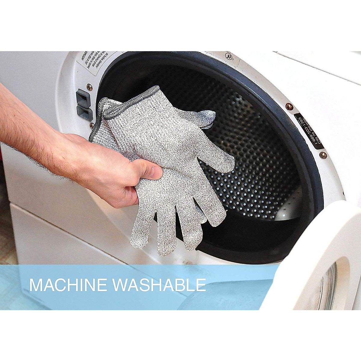 SZYIKUER Cut Resistant Gloves Food Grade Level 5 Hand Protection,Kitchen Cut Gloves (Medium(palm Diameter 3.35-3.75inch))