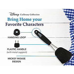 Disney Mickey Mouse Silicone Turner - This Mickey Mouse Disney Spatula is Ideal for Turning Food - Perfect for any Disney Fan - Black, Measures 11 Inches