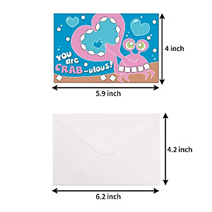 JOYIN 28 Packs Valentine Cards with Mosaic Crystal Gem Sticker Art Kits for Kids Valentine's Day DIY Craft Jewels Valentines Day Classroom Exchange Prizes and Gifts, Valentine’s Greeting Cards