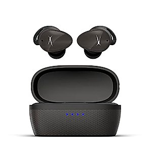 Altec Lansing NanoBuds True Wireless Earbuds with Charging Case, IPX4 Waterproof, Dual Mic, 30 Hours Playtime – Sports in Ear Earphones for iPhone & Android (Charcoal Grey)