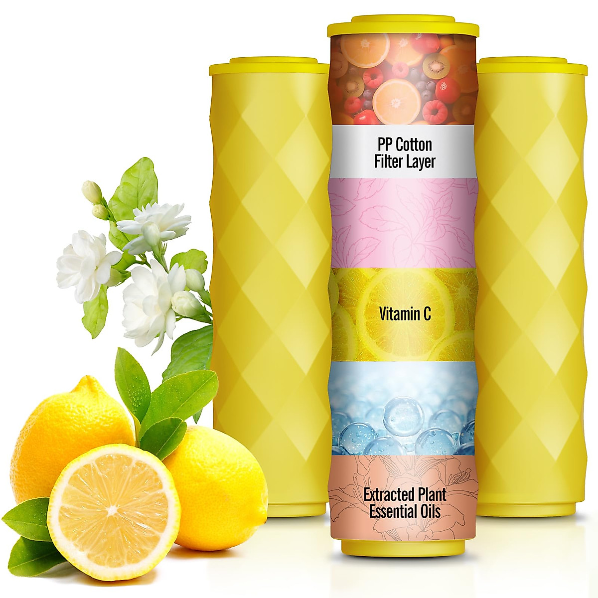 High Pressure 10-mode Detachable Shower Head & Fragrant Vitamin Replacement Shower Filter