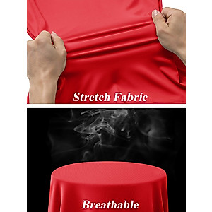 TACVASEN Women's Athletic Shirts Red Quarter Zip Pullover Womens UV Protection Shirts Rash Guard for Women Quick Dry, L