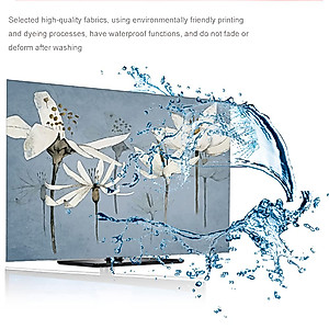 ZOLYA TV Cover TV Dust Cover 32-80 Inch Dustproof Sunscreen and Waterproof Television Display Protectors Universal LED/LCD Flat Curved Television Living Room Artistic Decoration