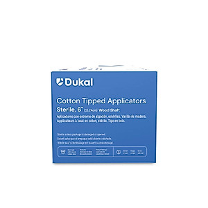 Dukal 6-inch Cotton Tipped Applicators 100 2-Packs Per Box - Sterile.