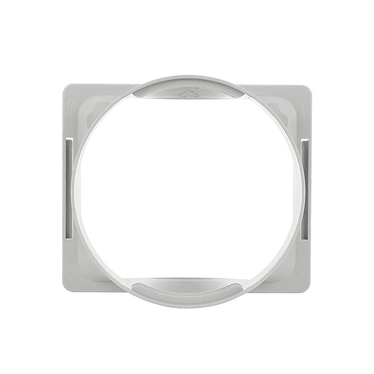 Pek, 5.91In Portable Air Conditioner Adapter Exhaust Hose,Connector Tube Air Hood Baffle Plate Mobile Air Conditioning Special Exhaust Pipe Interface ((150mm) Square Mouth White), 18X15X6.5 cm