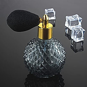 Shining Craft Perfume Bottles Empty Vintage Atomizer Spray Bottle 3.4OZ / 100ml - Classic Sprayer with Air Bulb, Refillable Perfume Bottle, SC001 (Black)