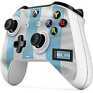 Skinit Decal Gaming Skin Compatible with Xbox One S Controller - Originally Designed Argentina Soccer Flag Design