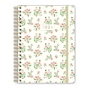 Southworth Planner (January 2024-December 2024), 8.5" x 11", Coral Bouquets, Premium 28#/105 gsm Paper, Large Twin Wire (91056)