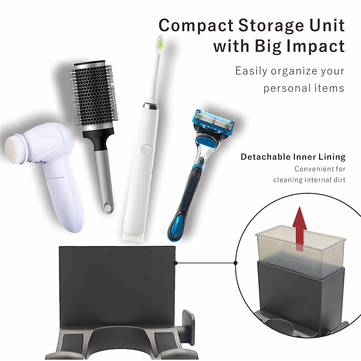 Charming Life Hair Dryer Holder Wall Mounted, Bathroom Space-Saving Blow Dryer Organizer, Self Adhesive Magnesium Aluminum Alloy Compatible for Dyson Hair Dryer Wall Mounted