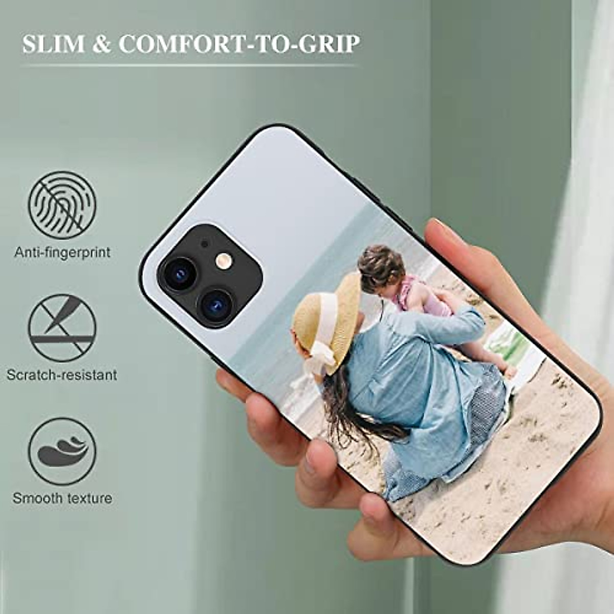 GSDMFUNNY Custom Photo Text Phone Cases for LG V60 ThinQ 5G Personalized Picture Protective Cases Compatible with LG V60 ThinQ 5G Black TPU and Hard PC Phone Case Gifts