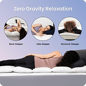 Moon Pod Cloud Cover Mattress Topper - Plush Pillow Top Accessory | Upgrade Your Mattress with a Foam & Microfiber Blend for a Cool, Zero-Gravity Floating Sleep Sensation - Queen Pillow Top Cover