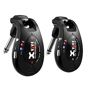Xvive U2 Guitar Wireless System Guitar Wireless Transmitter and Receiver 2.4GHz, 4 Channels for Amplifier,Electric Guitar,Bass,Violin