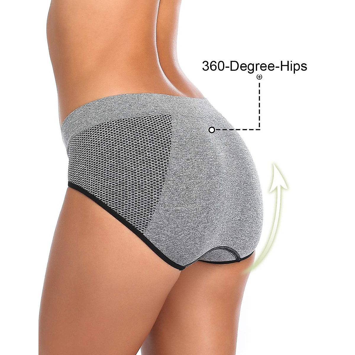 Ocojoce Underwear for Women, Brief Panty, Comfortable Underpants Seamless Soft Large Panty Breathable Women Brief Underwear 5-Pack (Multicolored A, X-Large)