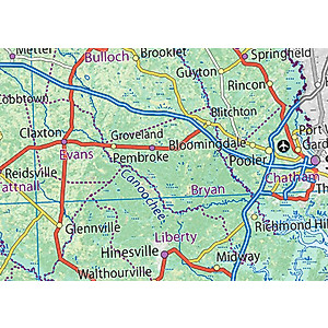 Georgia State Poster Map - 16.5 x 20.4 Inches - Paper Laminated